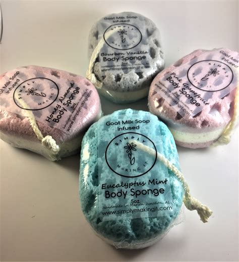 Goat Milk Soap Infused Body Sponge Simply Making It