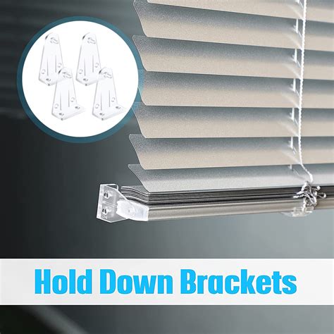10pc Plastic Hold Down Brackets 2 Inch Blinds Mounting Parts Clear