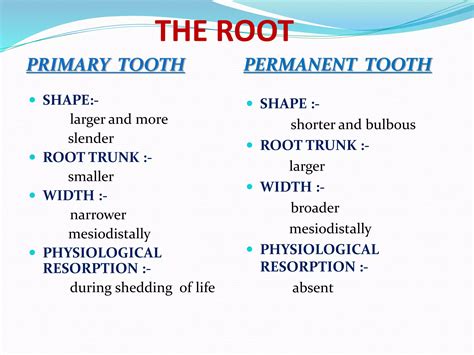 Difference Between Primary And Permanent Dentition Pptx