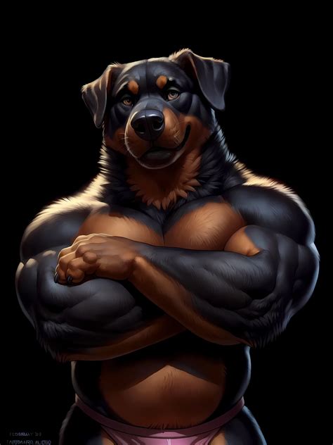Rottweiler Rottweileranthro High Quality Best Resolution Seaart Ai