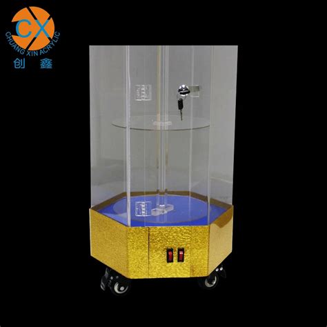 Custom Made Clear Acrylic Rotating Watch Display Standplexiglass Acrylic Watch Display Case