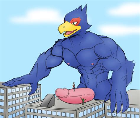 Rule 34 1boy Anthro Avian Bird Blue Body Building City Erection Falco