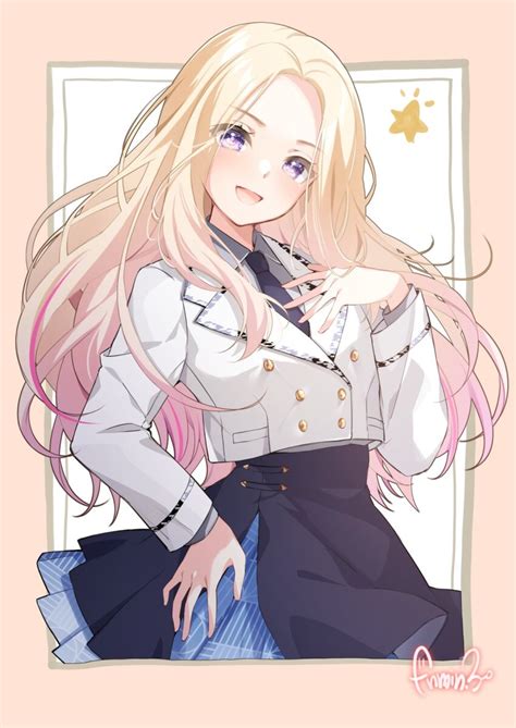 Dropb Juo Sena Gakuen Idolmaster Idolmaster Highres 1girl Black