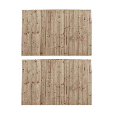 6x5 Heavy Duty Feather Edge Fence Panels Pack Of 2