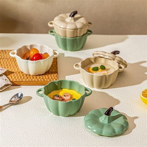 Modern Wife Pumpkin Ceramic Stew Pot With Lid Yesstyle