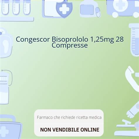Congescor Bisoprololo 125mg 28 Compresse Per Ipertensione Tuttofarma