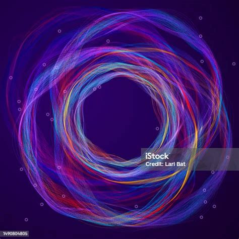 빅 데이터 Ai 네트워크 연결 구조 데이터 전송 보라색 배경에 It 또는 기술 주제에 대한 디자인을 위한 여러 가지 빛깔의 선과 점들로 이루어진 주기적인 물결 그림 0명에