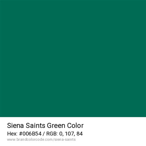 Siena Saints Brand Color Codes