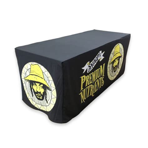 Custom 100 9 Oz Polyester Fitted Table Cover Cloth With Logo