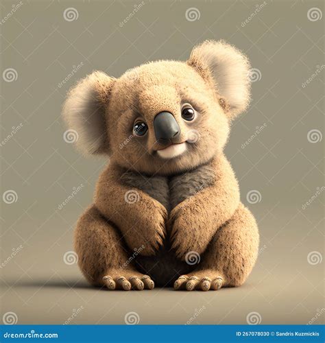 Cute Smiling Koala Cub Generative Ai Stock Illustration Illustration Of Koala Doll 267078030