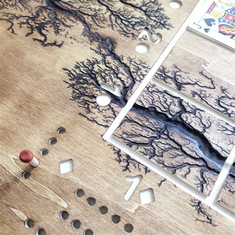 Cross Crib Coffee Table Cribbage Board Made In Usa