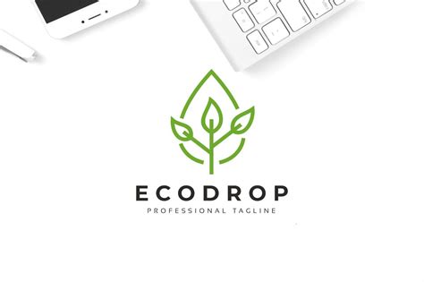 Eco Drop Logo by IRussu | Codester