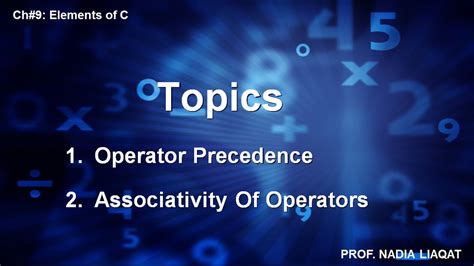 11 Operator Precedence And Associativity Of Operators Youtube