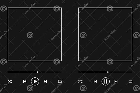 Music Player Interface Template With Album Cover Frame Slider Progress Bar Play Pause Repeat