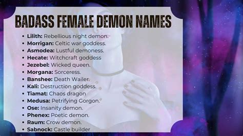150 Female Demon Names For Gaming And Mythology Characters Ke