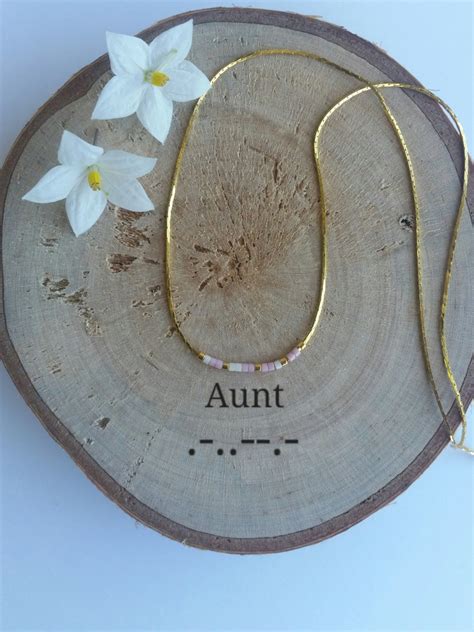 Aunt Morse Code Necklace Secret Message Dainty Necklace Etsy