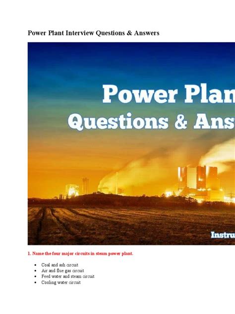 Power Plant Interview Questions And Answers Pdf Nuclear Reactor Boiler