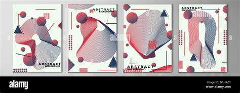 Set Vector Abstract Backgrounds Dynamic Linear Waveform Modern Design