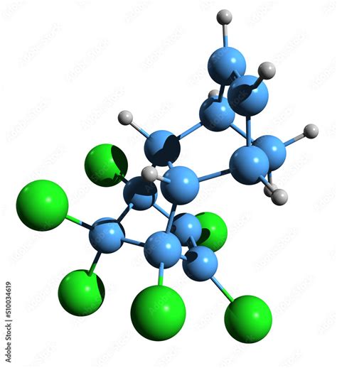 3d Image Of Aldrin Skeletal Formula Molecular Chemical Structure Of