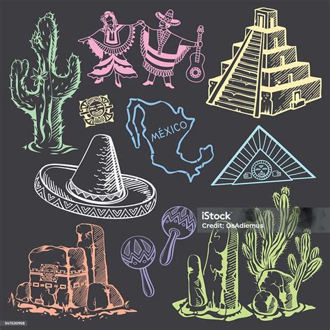 Mexican Culture Drawings Stock Illustration Download Image Now