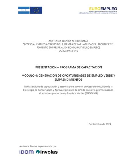 Estrategia Conservación Vida Silvestrepresentación Generación Oportunidades Empleo Verde
