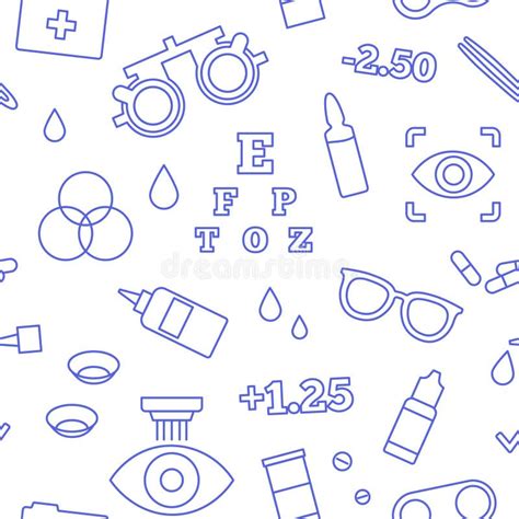 Eyesight Examination Pattern Stock Vector Illustration Of Seamless