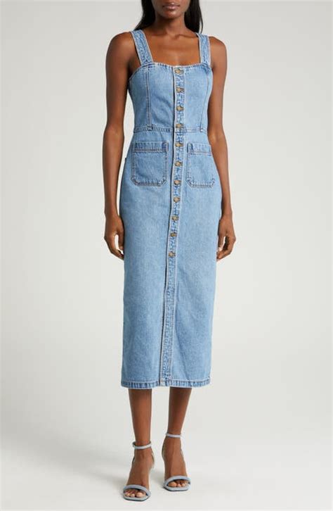 Womens Midi Denim Dresses Nordstrom