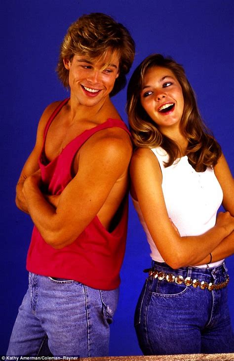Brad Pitts Eighties Photoshoot With Girlfriend And Dallas Co Star Shalane Mccall Daily Mail