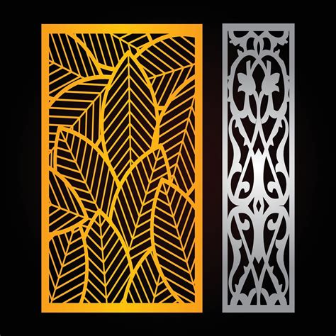 Laser Cut Leaf Panels Cnc Cutting Template Vector Laser Cutting