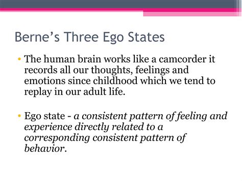 Transactional Analysis By Dr Eric Berne Ppt