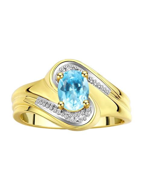 Rylos Rings For Women 14k Gold Plated Silver Swirl Ring With 7x5mm Oval