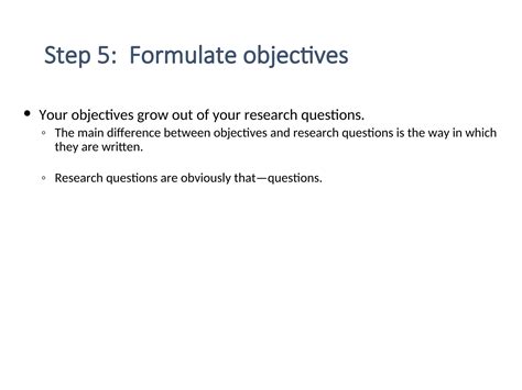 Formulatingresearchobjectivesspptppt