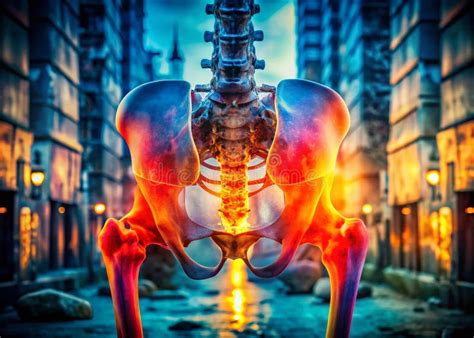 Xray Pelvis Reveals Osteochondroma A Benign Bone Tumor Explained Stock Illustration