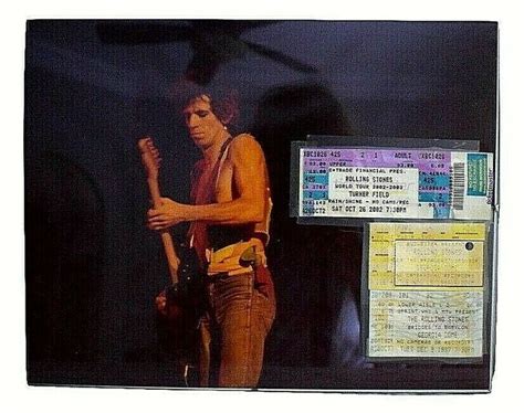 Keith Richards Concert Photo W Atlanta Ga Concert Ticket Stubs 1994