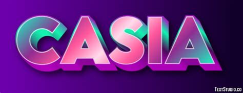 Casia Efecto De Texto Y Diseño De Logotipos Nombre