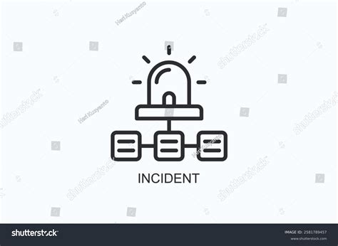 Incident Icon Logo Isolated Illustration Stock Vector Royalty Free