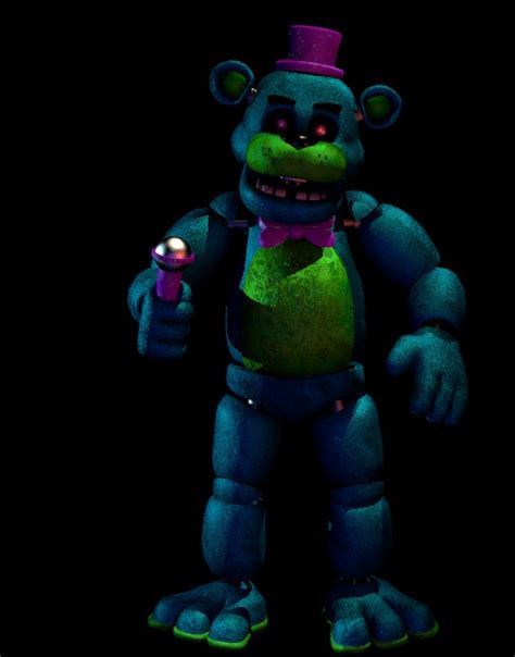 C4drenderfnaf Blacklight Freddy Fazbear Render By Nicki2020 On