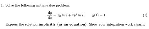 Solved Solve The Following Initial Value Problem Chegg