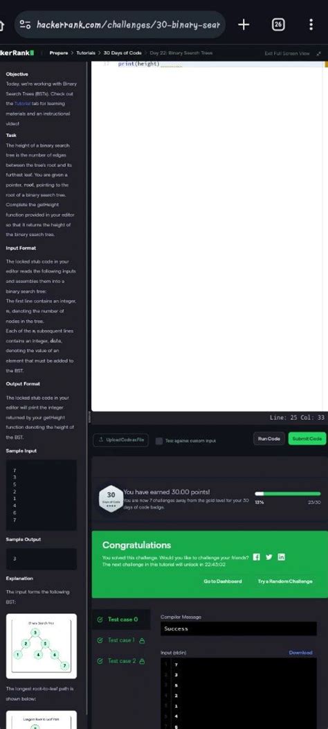 Suriya D On Linkedin Day23 Day23 Coding Programming Learning Hackerrank 30daysofcoder