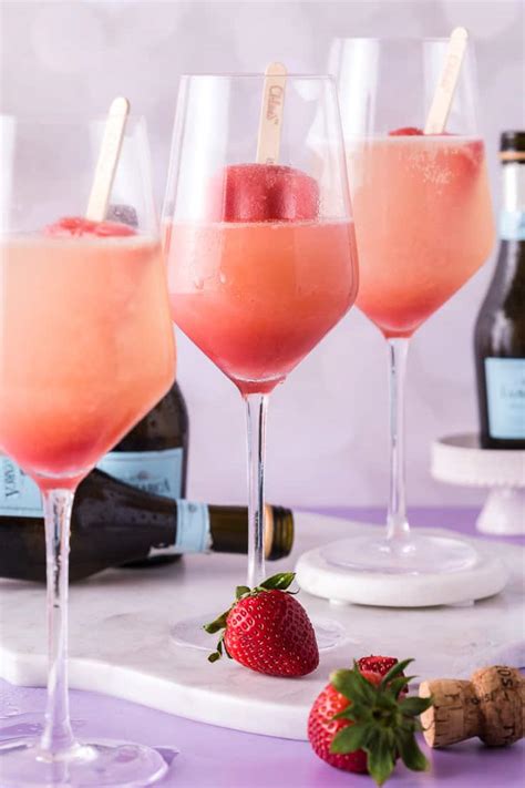 Strawberry Popsicle Prosecco Cocktail A Classic Twist