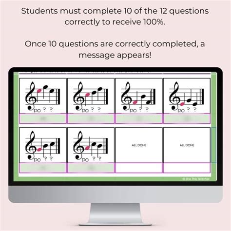 Digital Solfege Worksheet 4 Do Re Mi Fa Treble Clef By She The Teacher