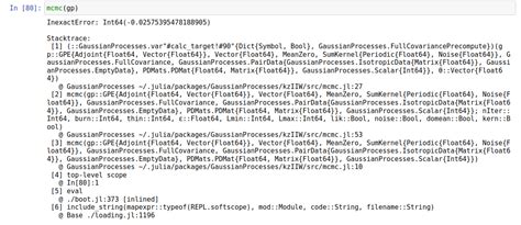 Trying To Sample My Gaussian Process With Mcmc General Usage Julia Programming Language