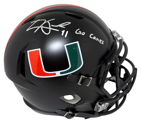 Carson Beck Autographed Miami Hurricanes Eclipse Replica Helmet
