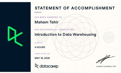 Maham Tahir On Linkedin Introduction Data Warehouse Datacamp