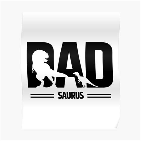 Dadsaurus Poster By Momsnpops Redbubble