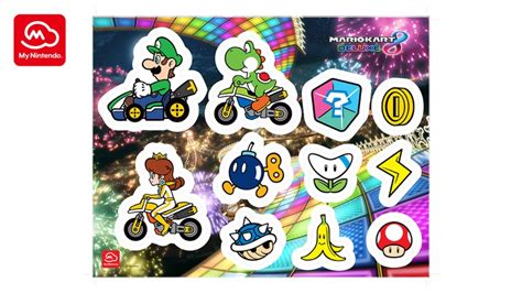 Mario Kart 8 Deluxe Vinyl Sticker Sheet No 2 Now Available At My
