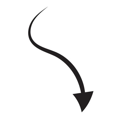 Arrow Symbol Set Of Doodle Or Sketch Outline Of Circle Curve Swipe Up