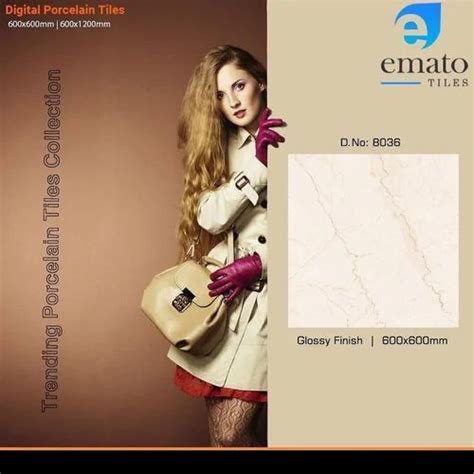 Emato Light Brown Ceramic Floor Tiles Matte Size 600x600mm At Rs 260