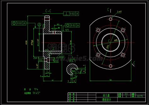 法兰盘切削工艺cad图纸说明书工序卡下载工艺夹具零部件设计设计方案 机械5