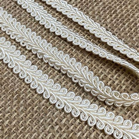 Gimp Braid Trim Ivory 38 Wide Fancy French Chinese Outward Braid